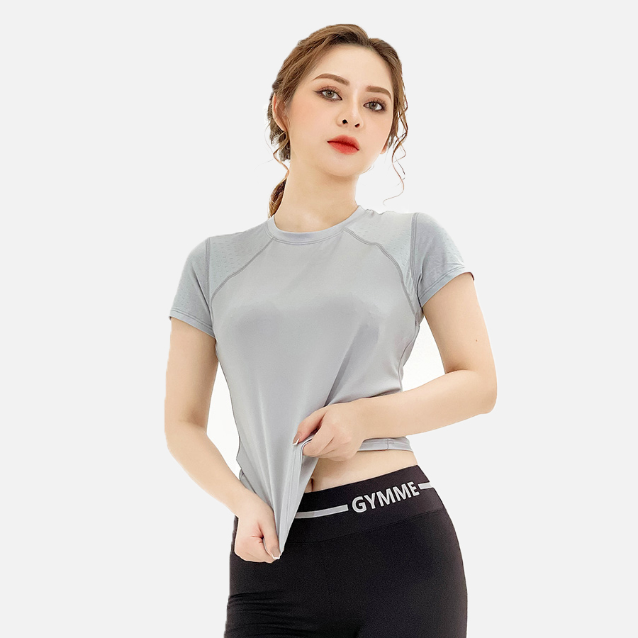Áo cổ tròn phối lưới – 14021 - Gymme Shop