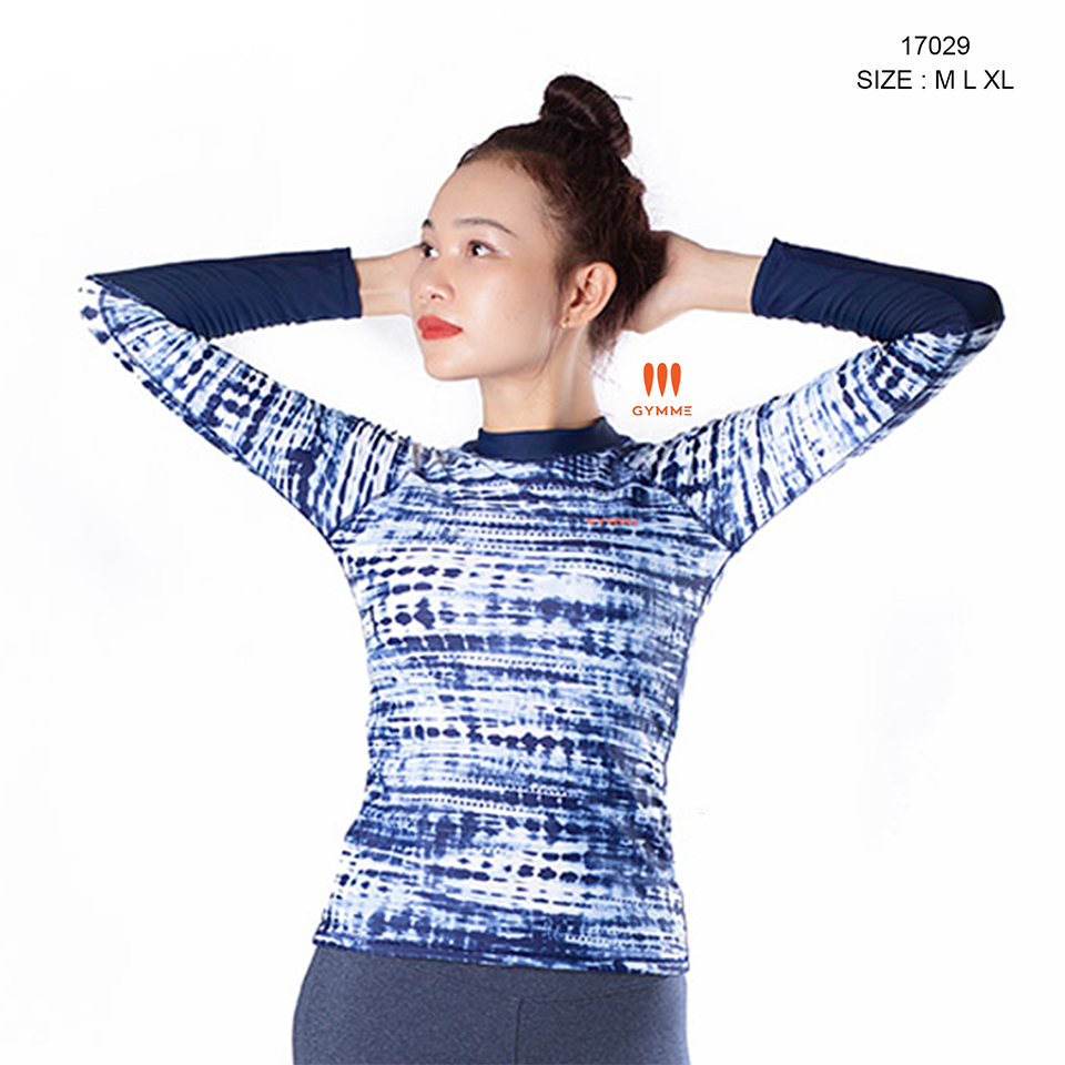 Áo bơi tay dài sọc ngang_17029 - Gymme Shop
